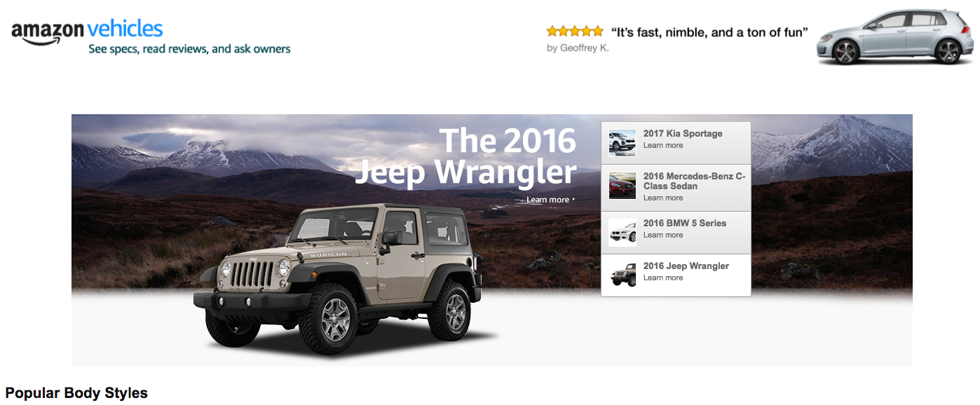 Amazon Debuts 'Amazon Vehicles' - Total Retail